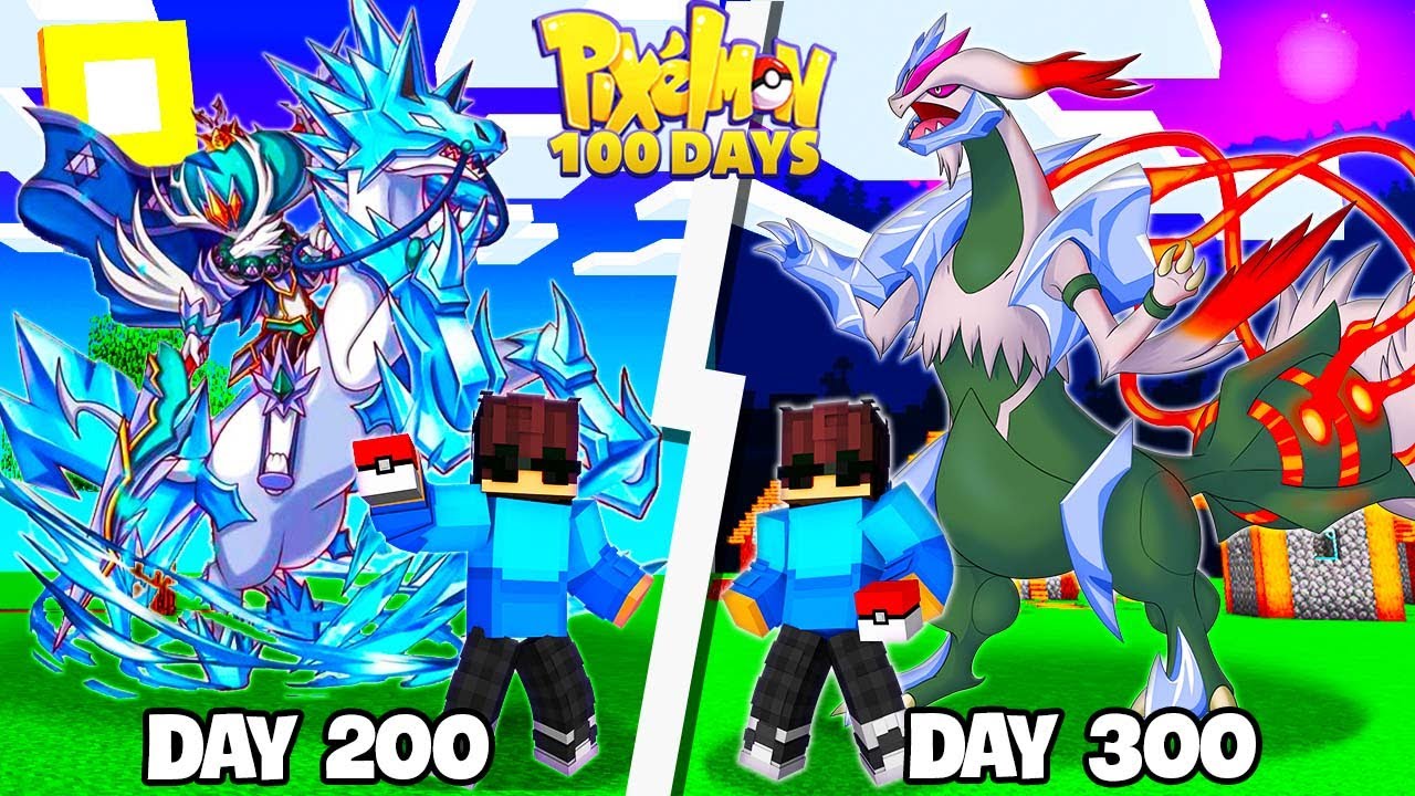 400 Ngày Minecraft SIÊU TIẾN HOÁ Pixelmon Thu Phục HỎA LONG VƯƠNG WHITE ...