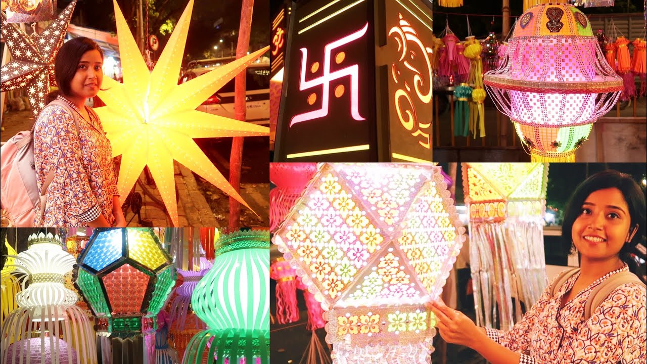Biggest Kandil Market In Mumbai | Diwali Shopping At Mahim Kandil Galli ...