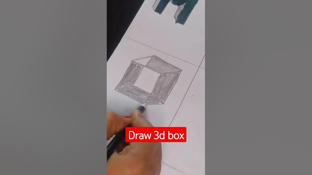 How to draw 3d box?? #3dartgallery #3dart #drawing #art #3dpainting #3dartgallery @asmita5032 ...
