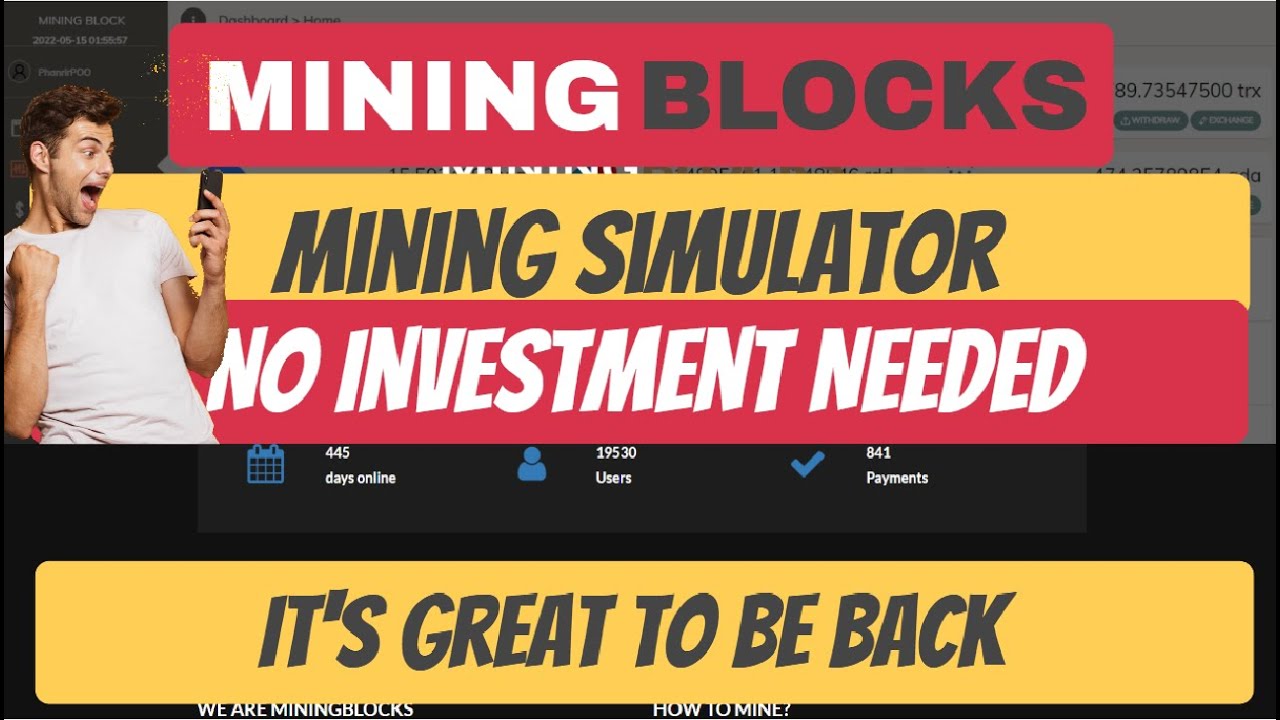 Mining Blocks Mining Simulator , Great To Be Back , Earn Free Crypto - YouTube
