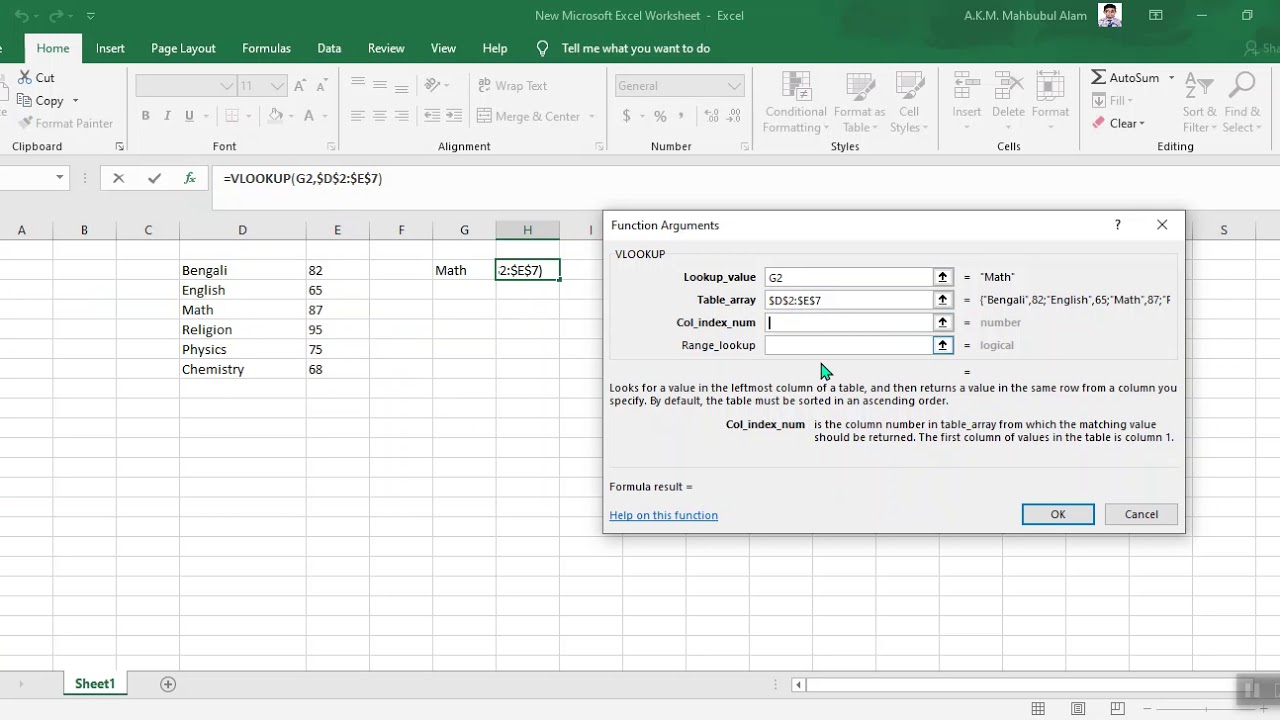 VLOOKUP Formula | Excel learning | 2020 | Digital Gyre Solutions ...