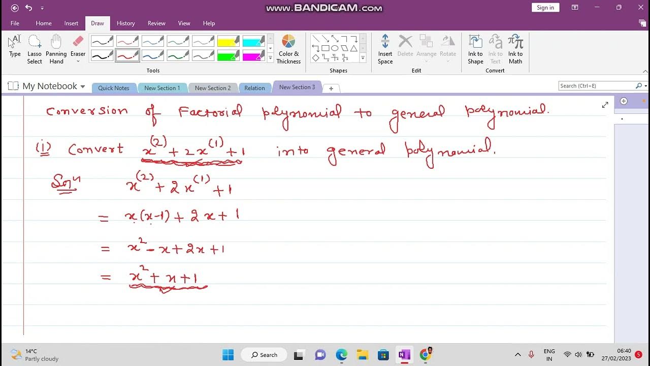 Conversion between general and factorial polynomial (lecture-13) - YouTube