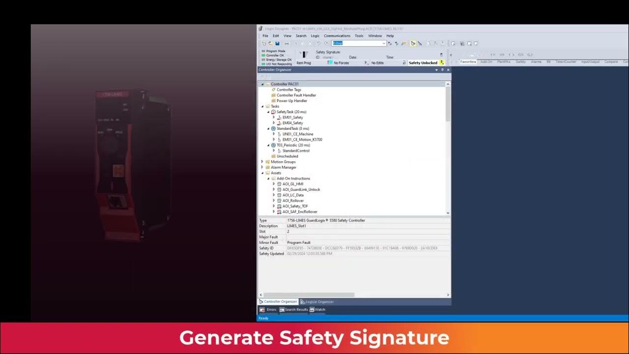 GuardLogix Safety Signature Elements - YouTube