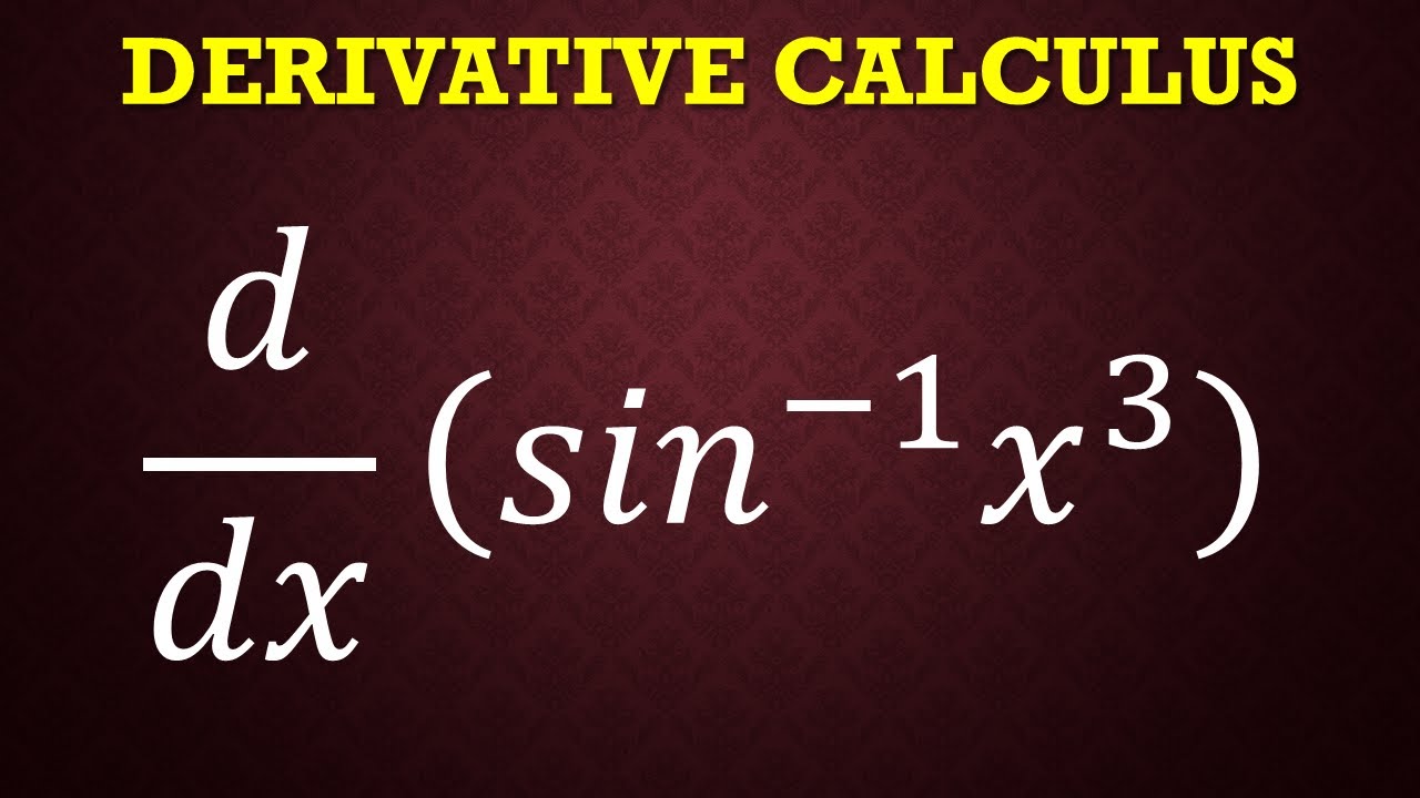 differentiation of sin^-1x^3 #calculus #maths #edit - YouTube