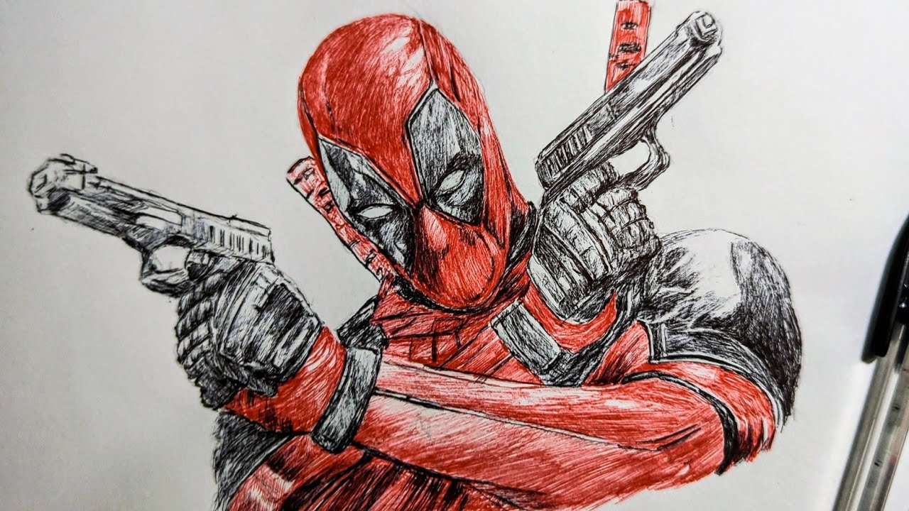 How to Draw Deadpool | For beginners - YouTube