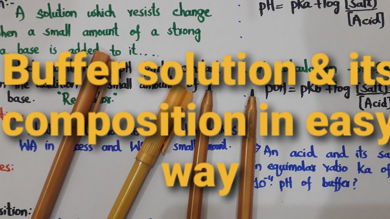 Buffer solution its composition and application - YouTube