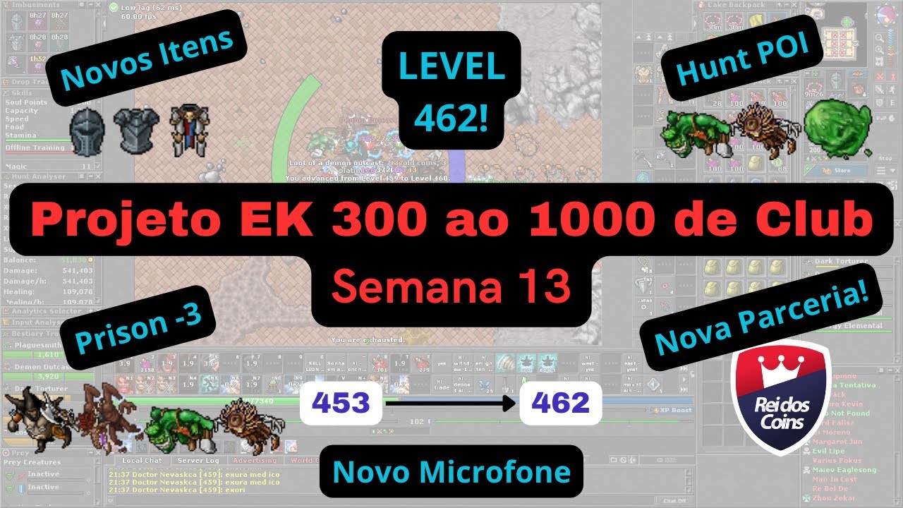 [Tibia] EK de Club SOLO - do 300 ao 1000 - Semana 13 - Itens ...
