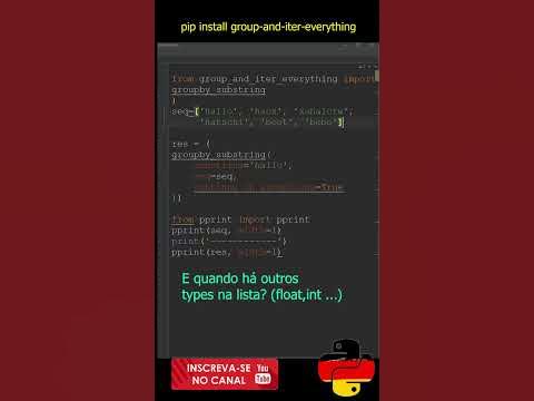 Como agrupar uma lista de str por letras seguidas de um substring em Python? - YouTube