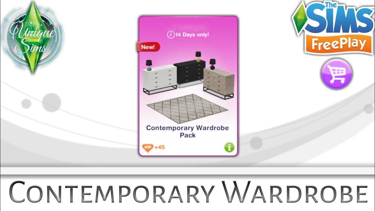 The Sims Freeplay || Contemporary Wardrobe Pack || Online Store Packs ...