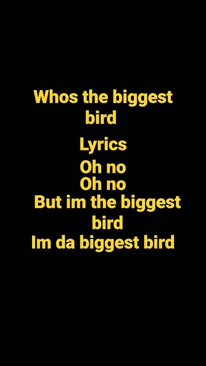 Im Da Biggest Bird Birds Youtube