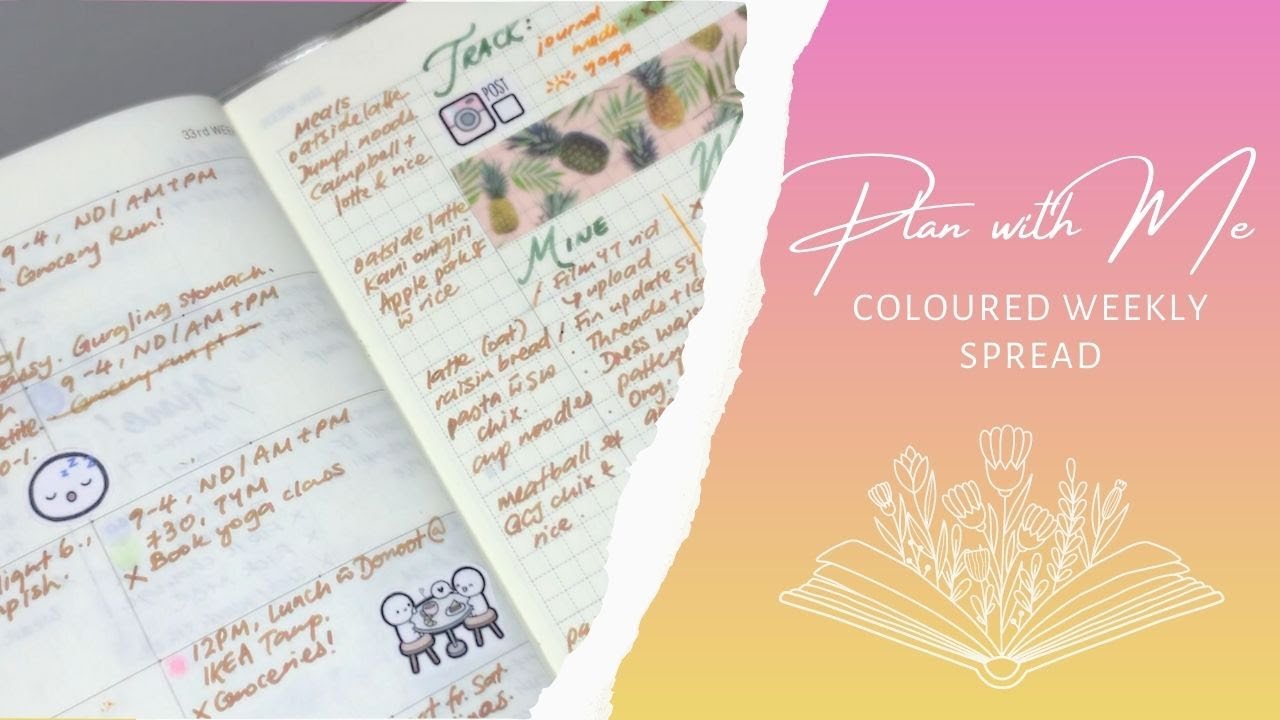 Colourful Week in my Hobonichi Weeks | Real-Time Functional Plan With ...