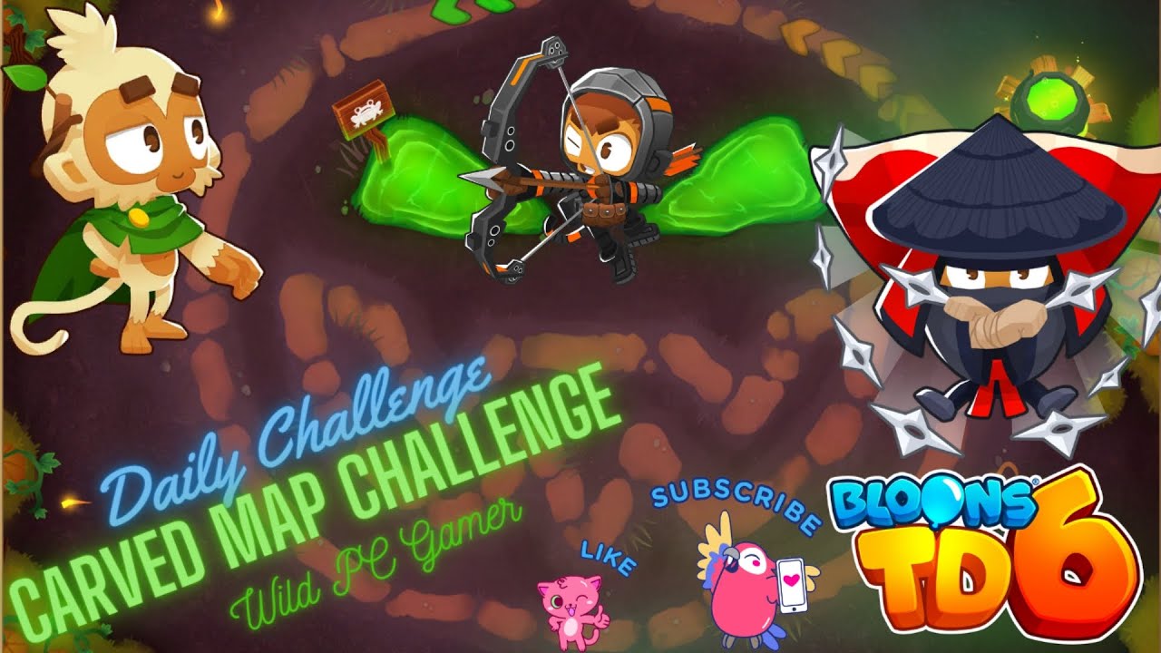 Bloons TD 6 Carved Map Challenge | Bloons TD 6 | WILD PC GAMER - YouTube