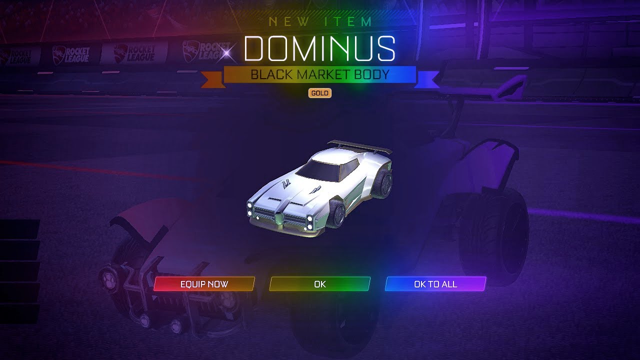 PLAYING ROCKET LEAGUE WITH THE GOLD DOMINUS CAR! - YouTube
