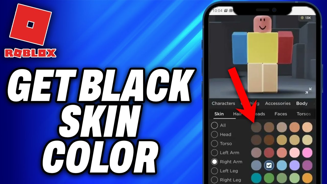 How To Get Black Skin Color in Roblox Mobile -Easy Fix - YouTube