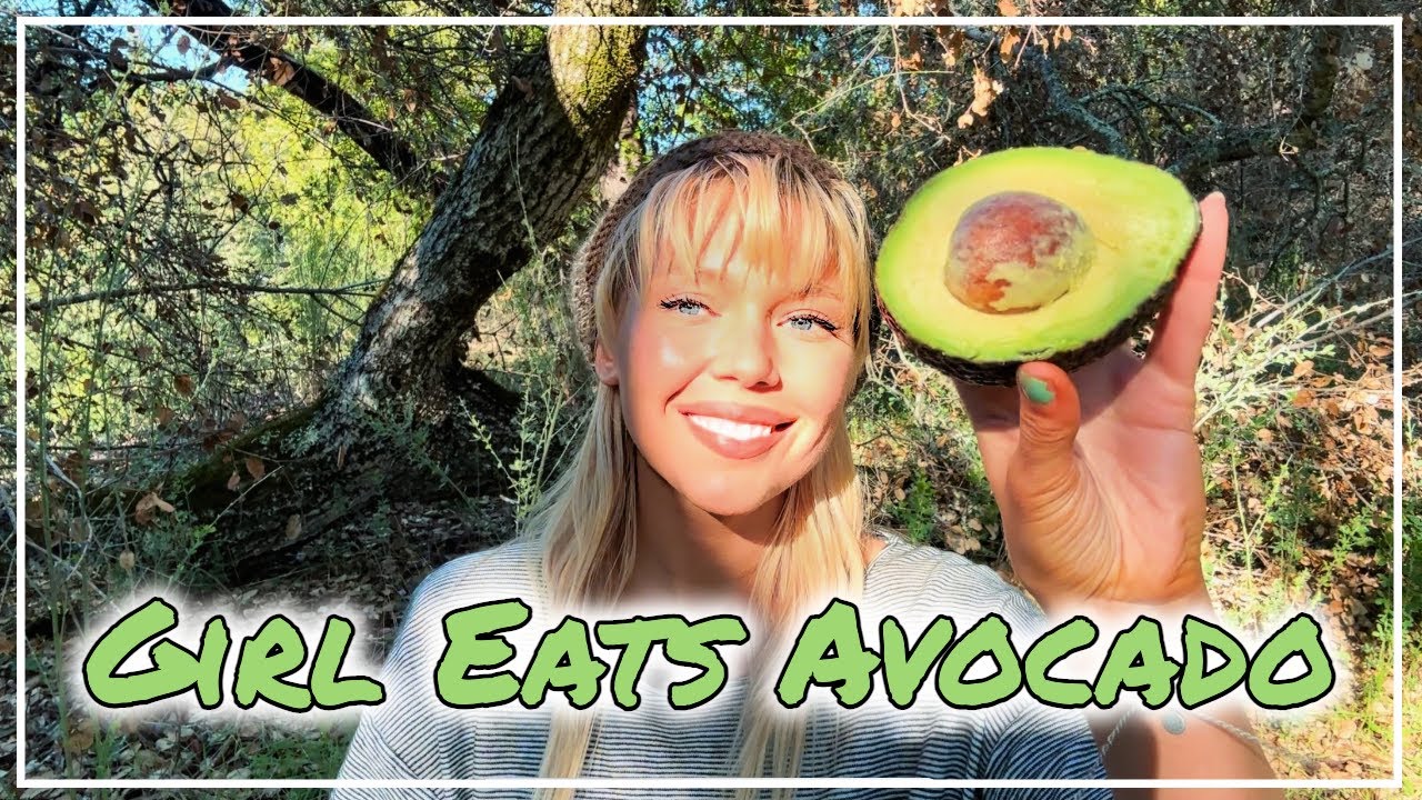 girl eats avocado - YouTube