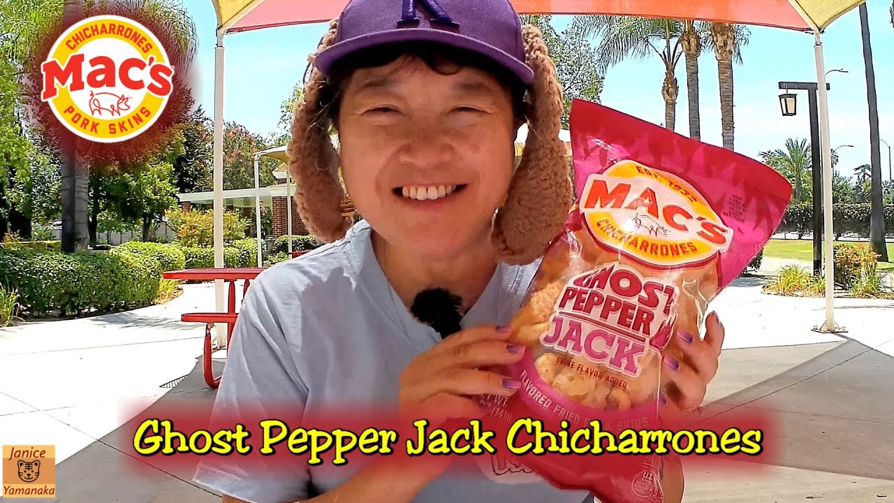 NEW: Mac's Ghost Pepper Jack Chicharrones (Pork Rinds/Pork Skins) #2022SummertimeEats - YouTube