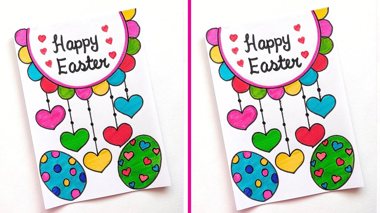 Easy and Beautiful Easter Greeting Card | Easter greeting card making ...