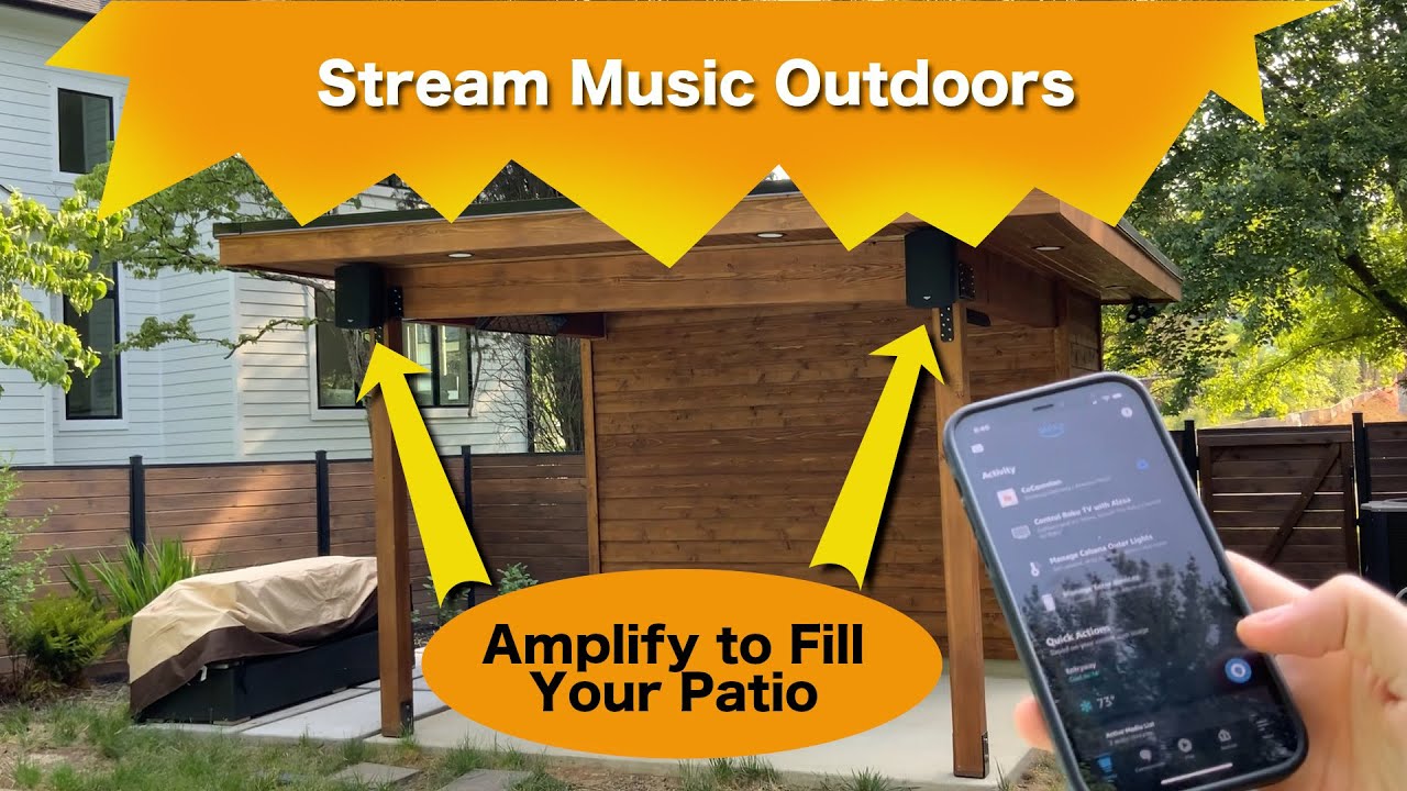 Stream Music Alexa Echo Link and Amplifier Outdoor Pool Patio - YouTube