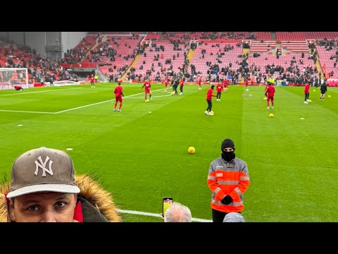 Liverpool v Fulham 4-3 fan footage 3/12/23 (view from Lower Kenny ...