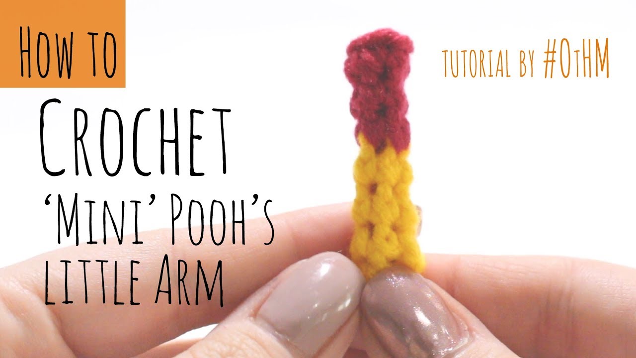 How to crochet Mini Amigurumi Arms using a 3.75mm crochet hook. Tiny ...