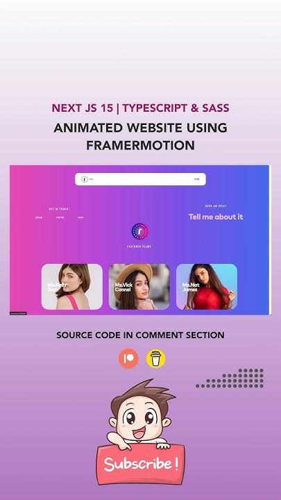💥Next.js typescript & SASS Project #typescript #nextjs14 #nextjs #nextjstutorial #framermotion ...