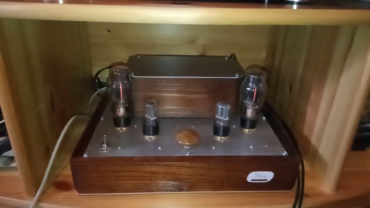 Home made RIAA corrector and 2X8 Watt tube amplifier - YouTube