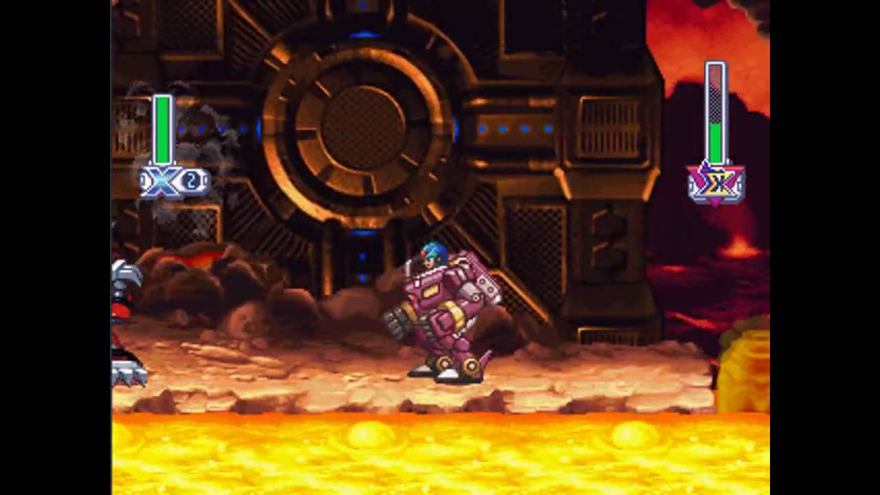 Mega Man X4 - Magma Dragoon - Damageless Ride Armor Fight - YouTube