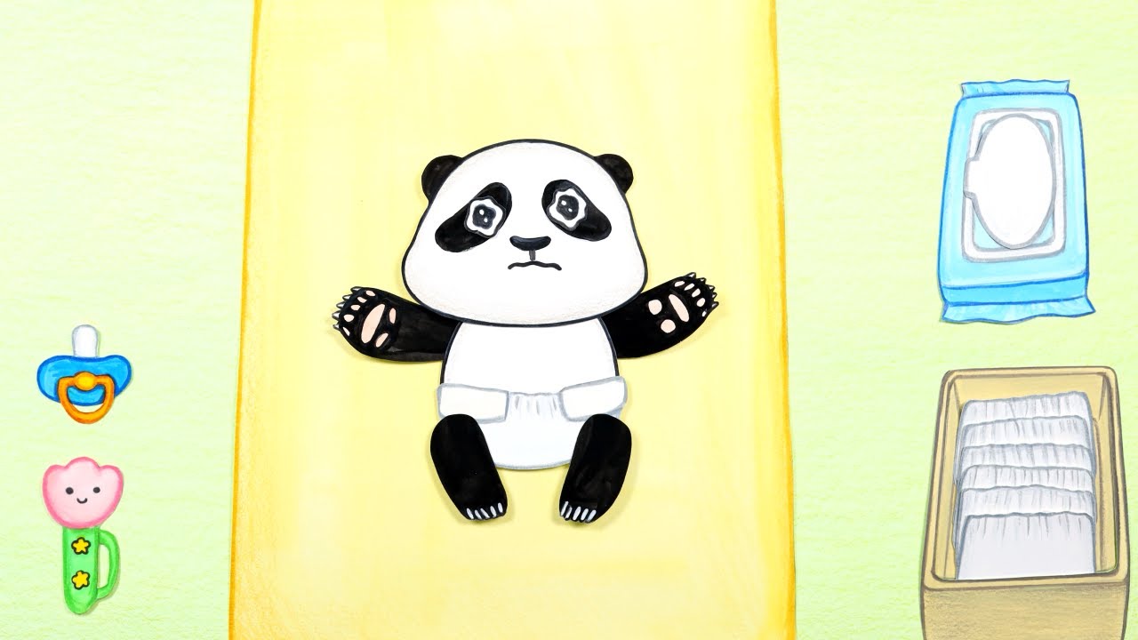 아기 판다 키우기 스톱모션! Raising Baby Panda Stopmotion! - YouTube