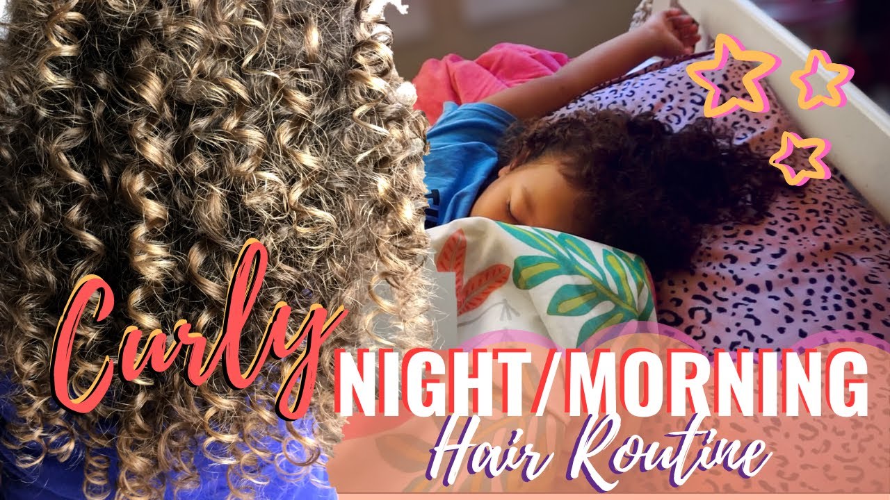 Nighttime Curly Hair Routine! | How to Refresh Curls in the Morning ...
