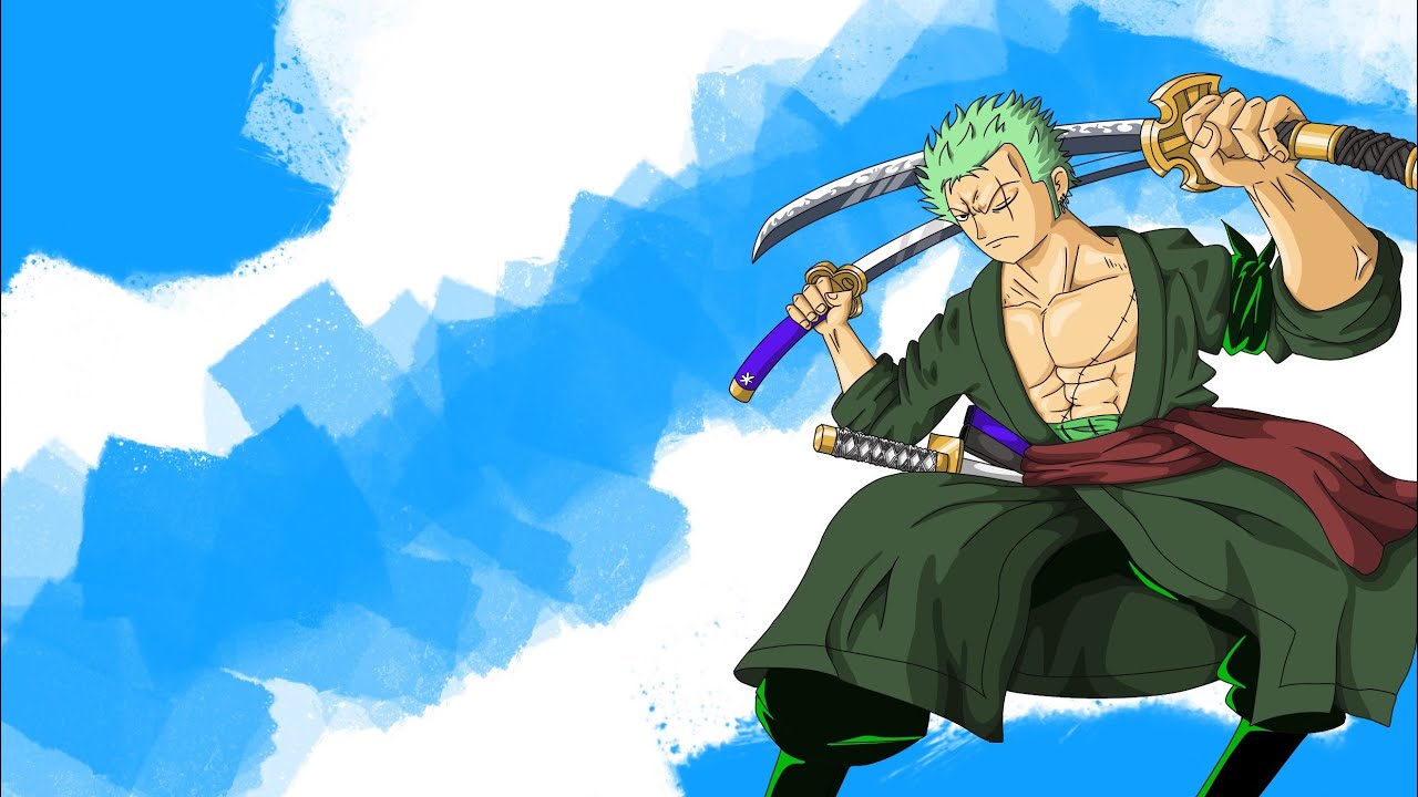 Procreate Tutorial | Drawing Zoro Anime Style with Dynamic Sword Pose ...
