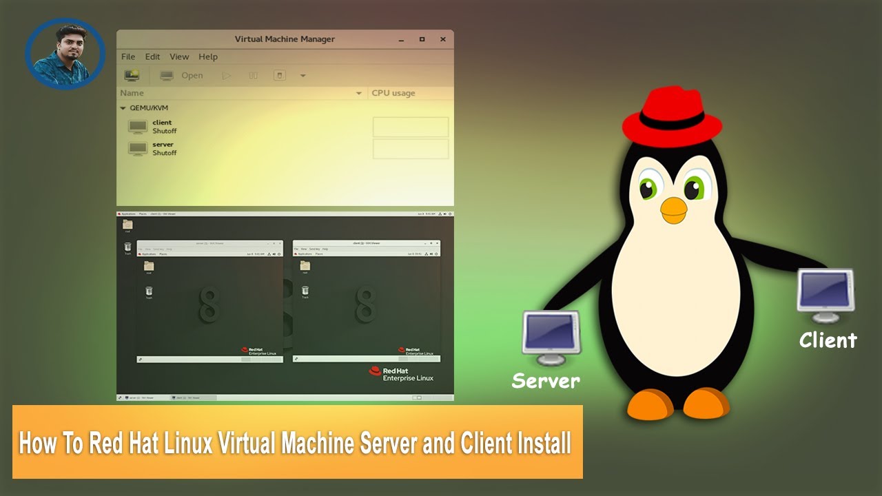 How To Red Hat Linux Virtual Machine Server and Client Install - YouTube