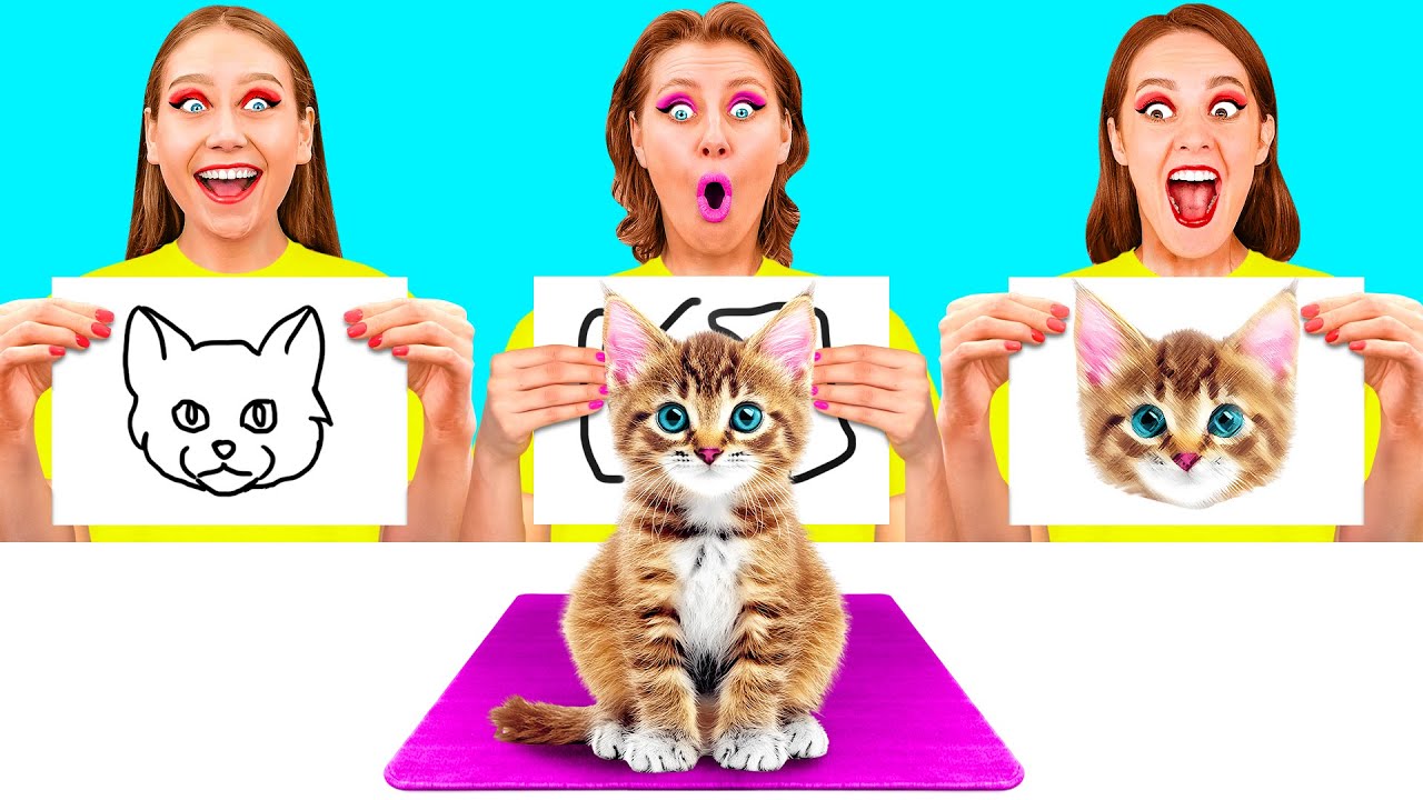 絵がうまいのはどっち？ | 食用の戦い DaGaDa Challenge - YouTube