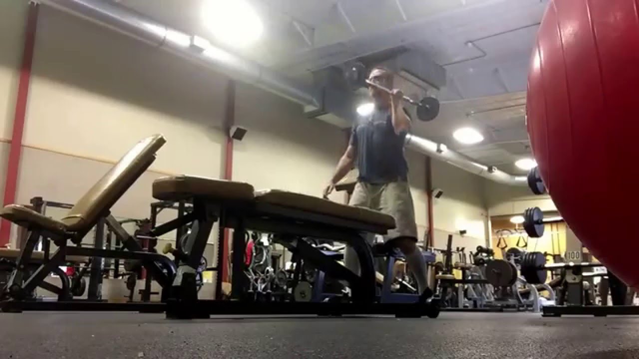 Exercise of the week. Single arm Barbell Press - YouTube