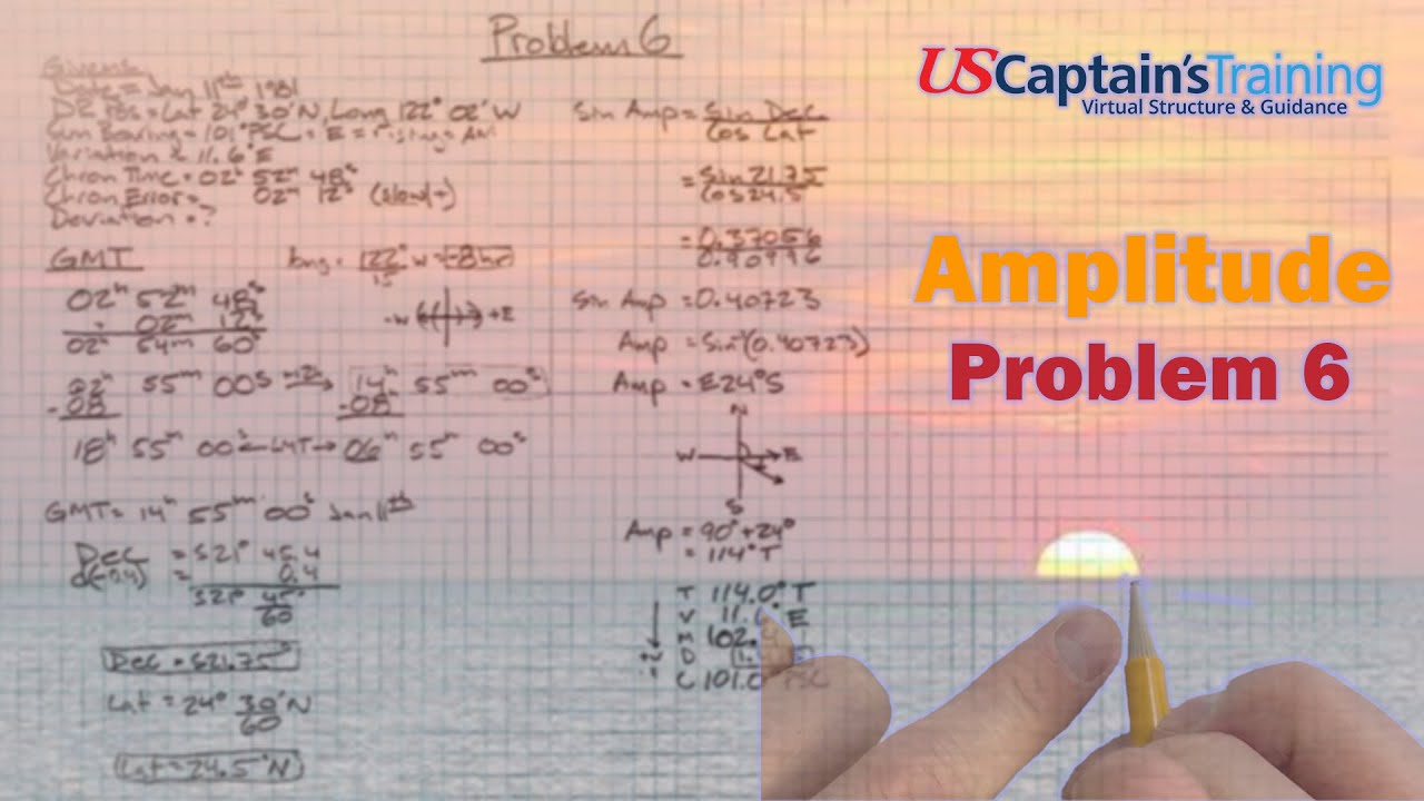 Deviation by Amplitude (Sun) | Problem 6 | Celestial Navigation - YouTube