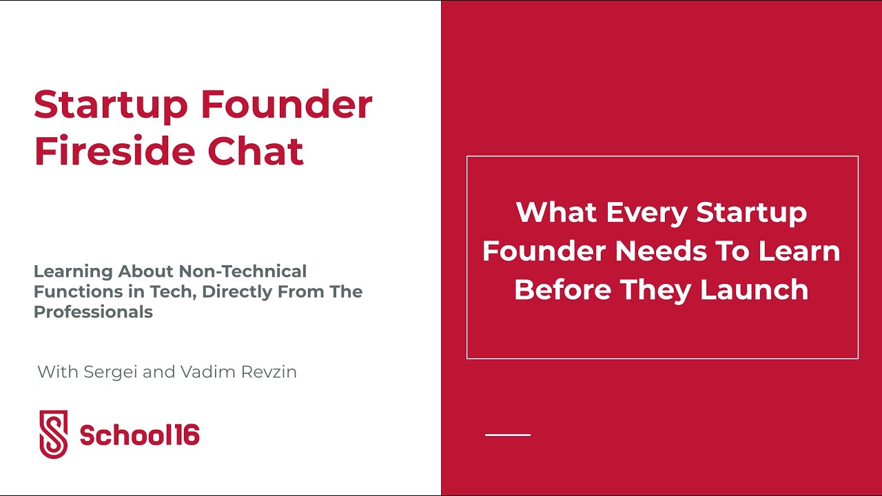 School16 Startup Founder Fireside Chat - YouTube