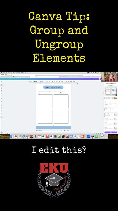 Canva elements stuck together and can't edit them? Canva grouping might be the reason. # ...