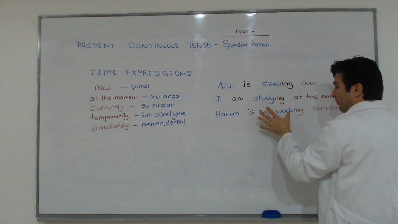 13 PRESENT CONTINUOUS TENSE TIME EXPRESSIONS - YouTube