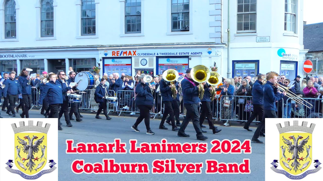 Lanark Lanimers Day 2024 - Coalburn Silver Band - Evening Tattoo - YouTube