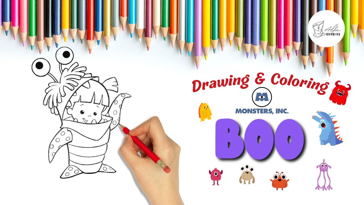 Boo Monster Inc. has made it simple to draw and color. - YouTube