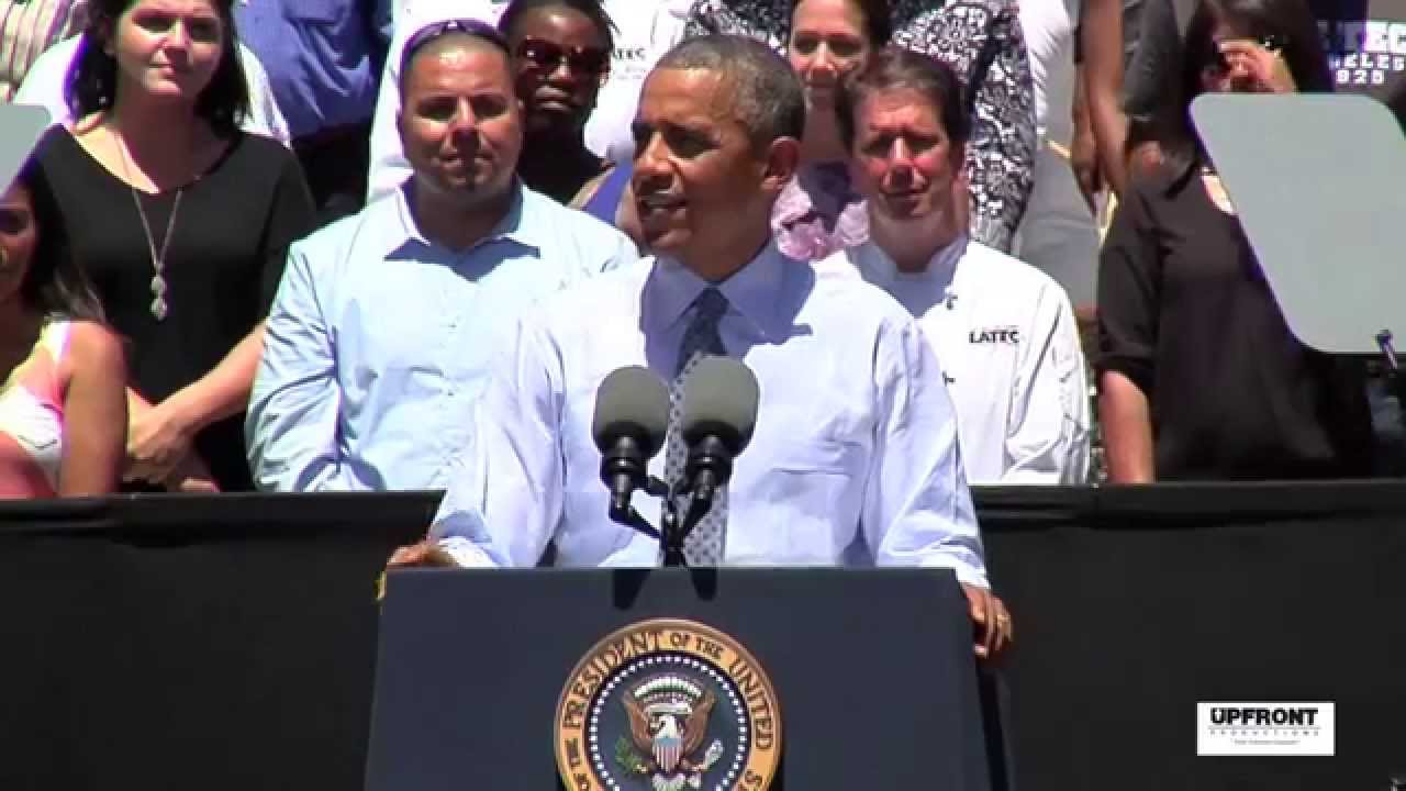 President Barack Obama at LA Trade Tech College by filmmaker Keith O ...