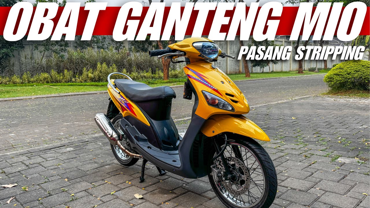 DIY PASANG STICKER TERLANGKA MIO SPORTY 5TL KUNING !! - YouTube