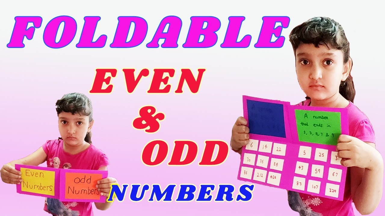 How to make foldable of Even & Odd numbers || Even & Odd Number project ...