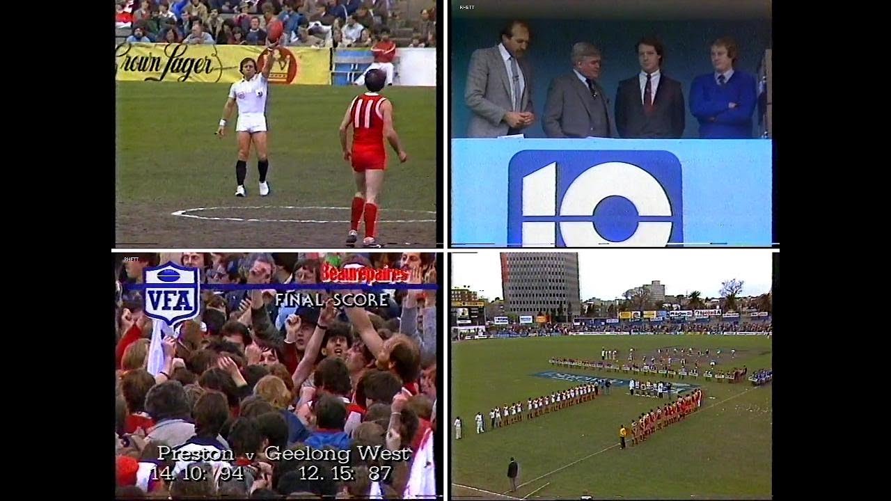 Ch10 1983 VFA Grand Final - Preston vs Geelong West. Phil Gibbs, Rex ...