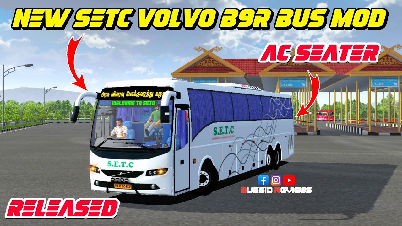 NEW SETC VOLVO B9R FACELIFT AC SEATER BUS MOD RELEASED - YouTube