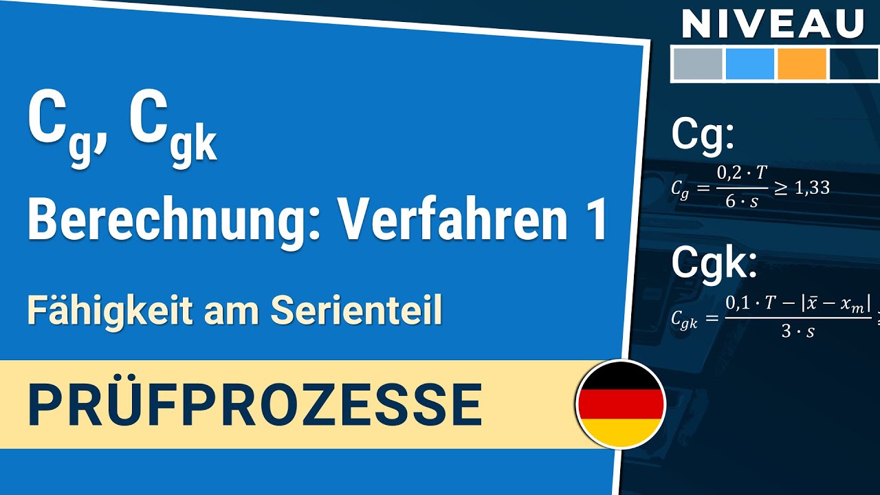 Cg, Cgk berechnen Verfahren 1: Messmittelfähigkeit | Prüfprozesse 1-1.3| IHDE Academy - YouTube