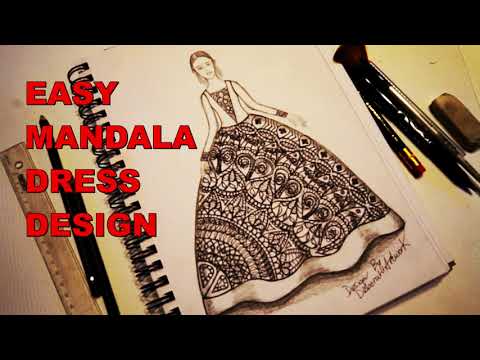 Mandala Art Dress Design_How to Draw and Design an Easy Dress for ...