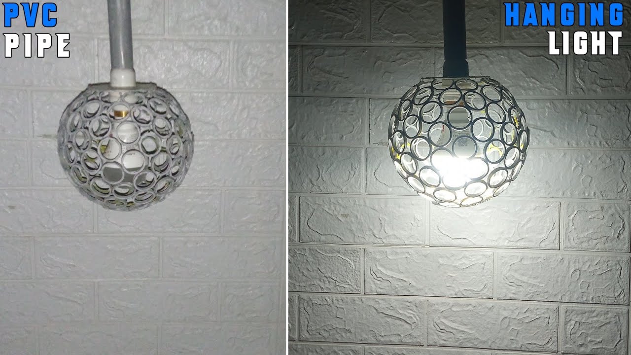 How To Make Hanging Light At Home By Using PVC Pipe || Creative Idea ...