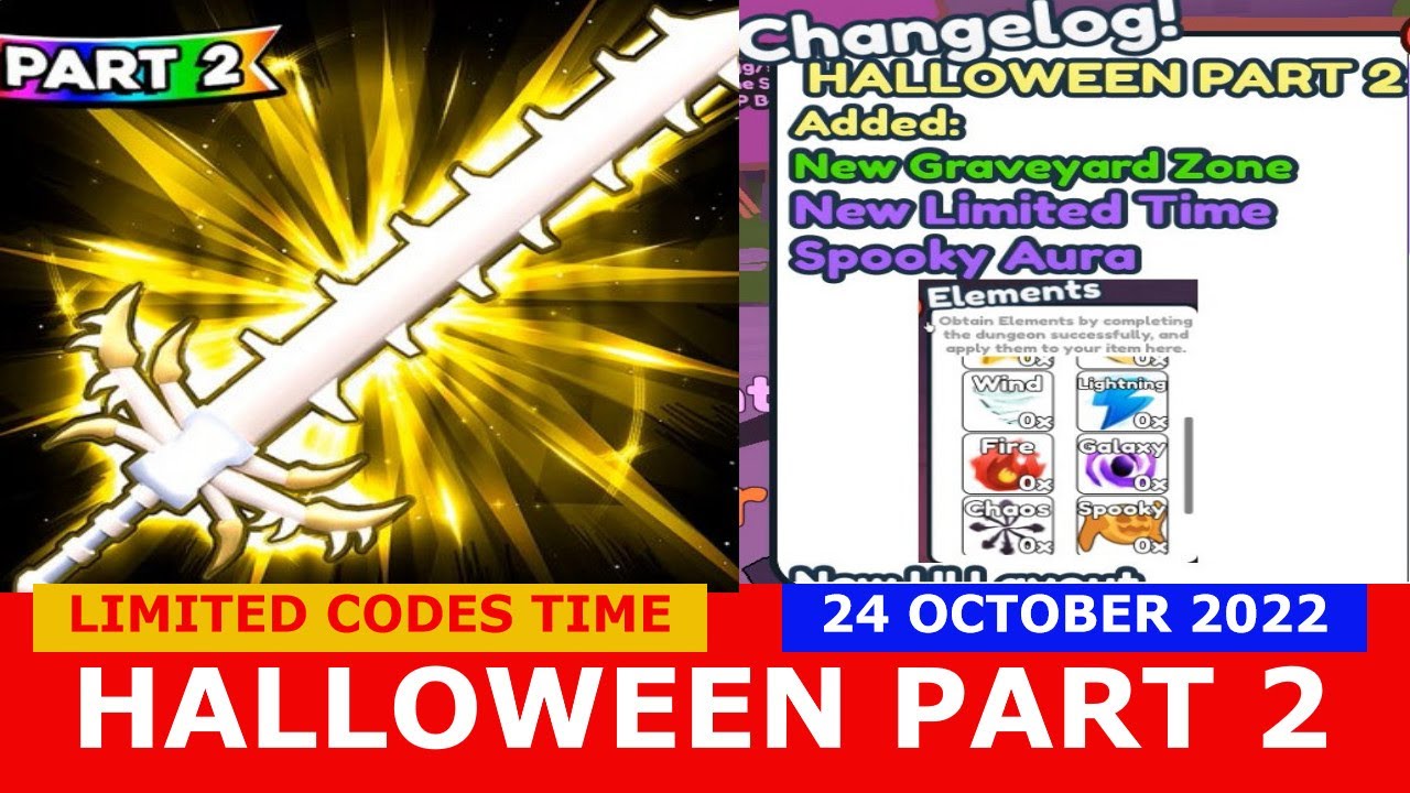 NEW CODES WORK *UPDATE17* [NEW HALLOWEEN EVENT PART 2] Sword Simulator ...