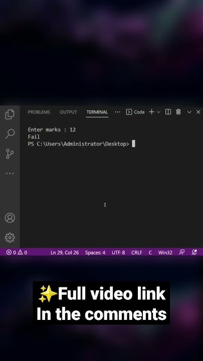 a program to find grade in C by using else if ladder #c #program #code #viral #popular #shots # ...