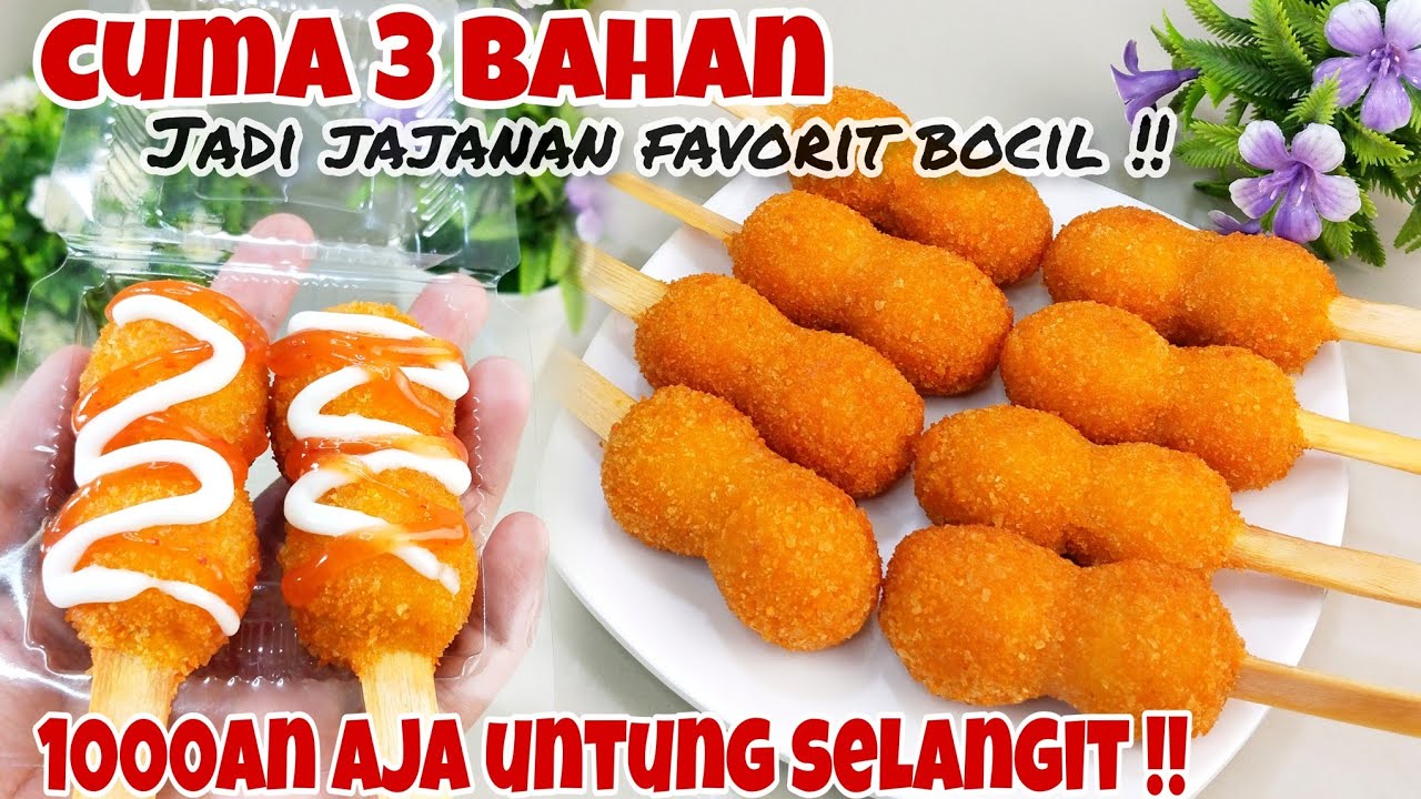 CUMA 3 BAHAN JADI JAJANAN FAVORIT BOCIL || IDE JAJANAN 1000AN TERLARIS ...